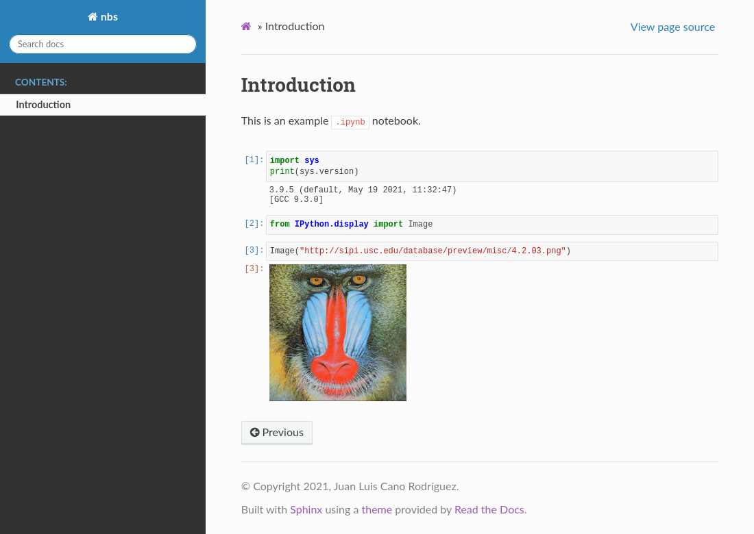 How to use Jupyter notebooks in Sphinx — Read the Docs user documentation